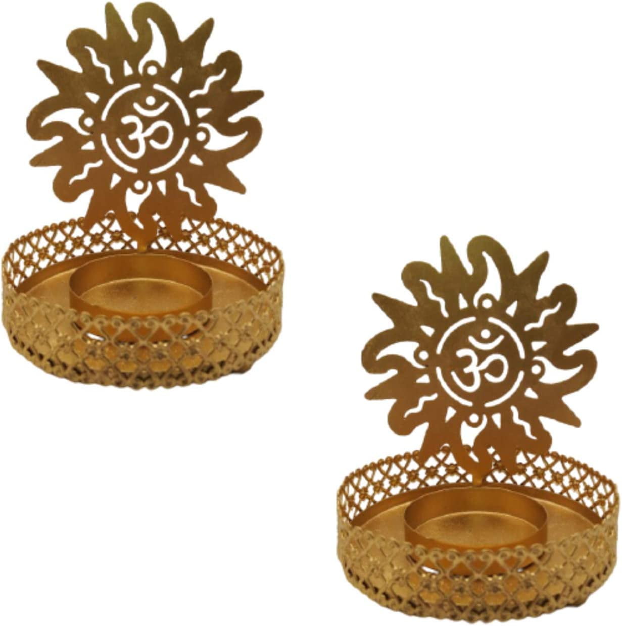India Meets India Brass Tealight Candle Holder, Tea Light Holder with ...