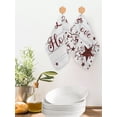 Wooden Grain Kitchen Dish Towels for Drying Dishes Set of 3, Red ...