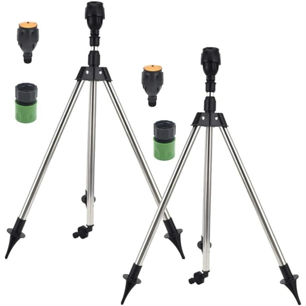 Upgraded Automatic Rotating Tripod Sprinkler, Stainless Steel Rotary ...