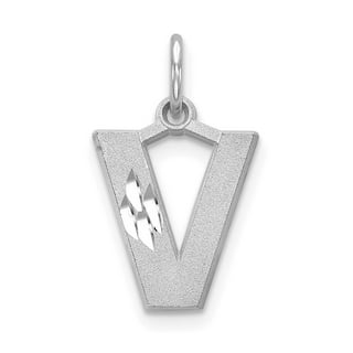 14k Yellow Gold Casted Initial V Charm - Walmart.com