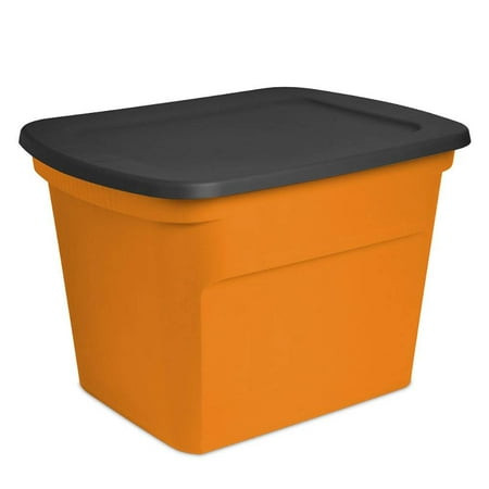 Sterilite Large 18 Gallon Opaque Plastic Storage Tote Bin w/ Lid ...