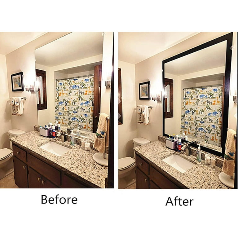 Stick on bathroom mirror frame store