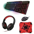 SYLVANIA SGKS100 4-in-1 Gaming Set with Keyboard, Mouse, Headset, and ...