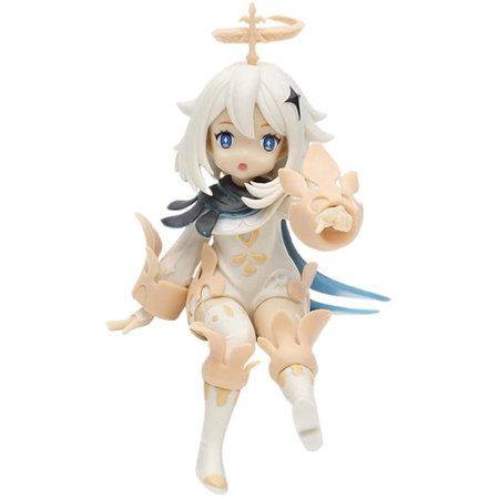 Genshin Impact Figure, Cartoon PVC Sitting Posture Paimon Statue Doll ...