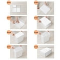 Plastic Magnetic Shoe Box, Pack of 3 Stackable Shoe Storage Boxes ...