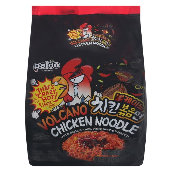 Paldo Koreno Volcano Chicken Spicy Noodle 5 Pack (590g) - Walmart.com