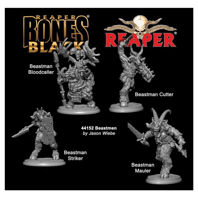 Reaper Miniatures REM44152 Bones Black-Beastmen Miniature Games - 4 ...