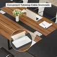 Tribesigns 8FT Meeting Table, 94.4L x 47.2W x 29.5H inches, Boat Design ...