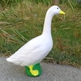 Goose Statue, Large White Geese Duck Garden Statues, Resin Porch Goose ...