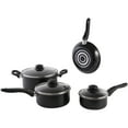 Mainstays 7-Piece Cookware Set Black with Teflon Non-Stick Construction ...