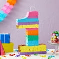 Rainbow Number 1 Pinata for 1st Birthday Party Decorations, Fiesta ...