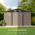 Patiowell Size Upgrade 10 x 8 ft. Outdoor Storage Metal Shed with ...