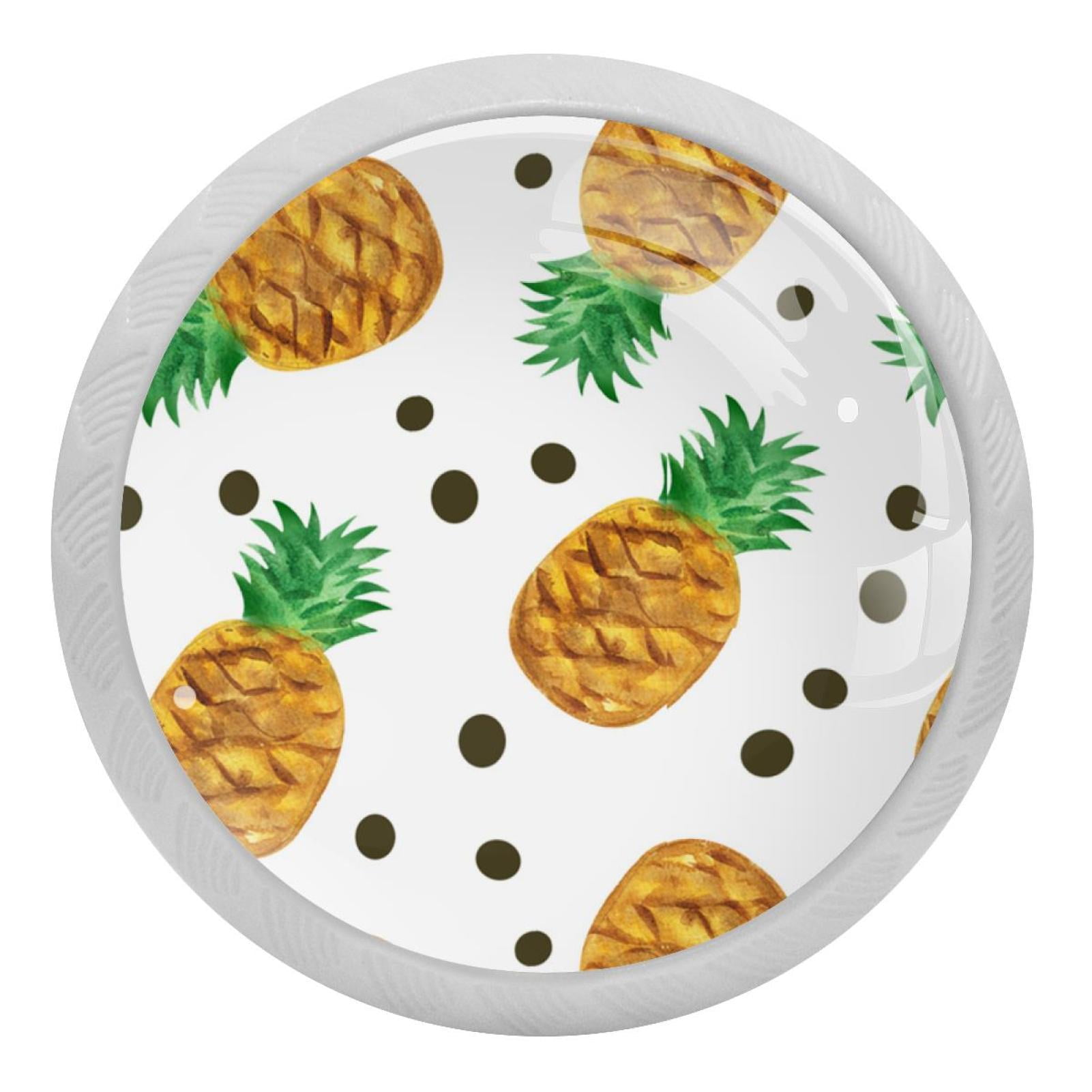 4PCS Round Pineapple Cabinet Fluorescence Knob Glowing in the Dark ...