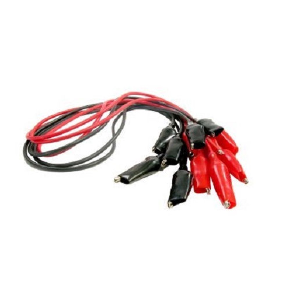 American Educational Connector Cord Alligator/Alligator 24" 3 Black 3 ...