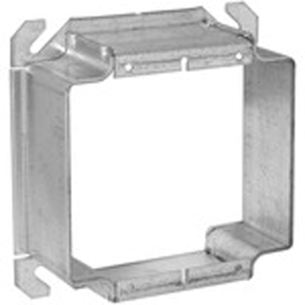 Hubbell-Raco 795 4" Square Cover, 2-Device, Mud Ring, 1-1/2" Raised, Welded - Walmart.com