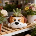 Cartoon Flower Pots Succulents Planter Doggy Shape Planter Flower Pots ...