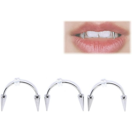 Stainless Steel Smile Lip Tiger Teeth Nail,Spike Lips Hoop Rings ...