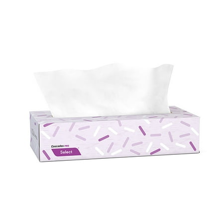 Select® Flat Box Facial Tissue, White, 2-Ply, 100 Sheets/Box, 30 Boxes ...
