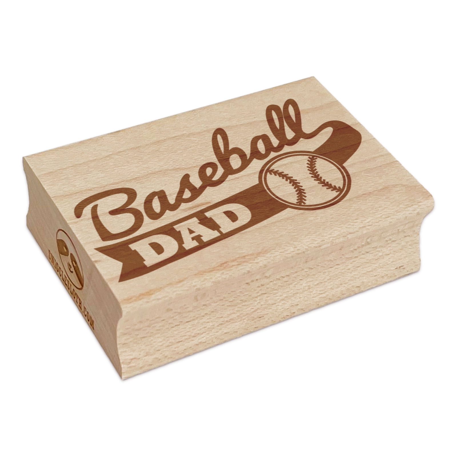 Baseball Dad Banner Rectangle Rubber Stamp Stamping Scrapbooking ...