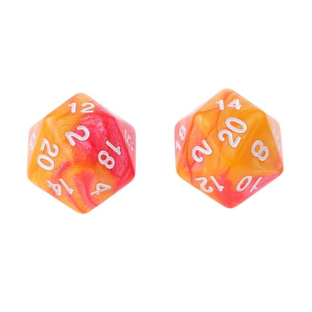 ruzhgo 10pcs/set 20 Sided D20 Dice for TRPG Game Orange Red - Walmart.ca