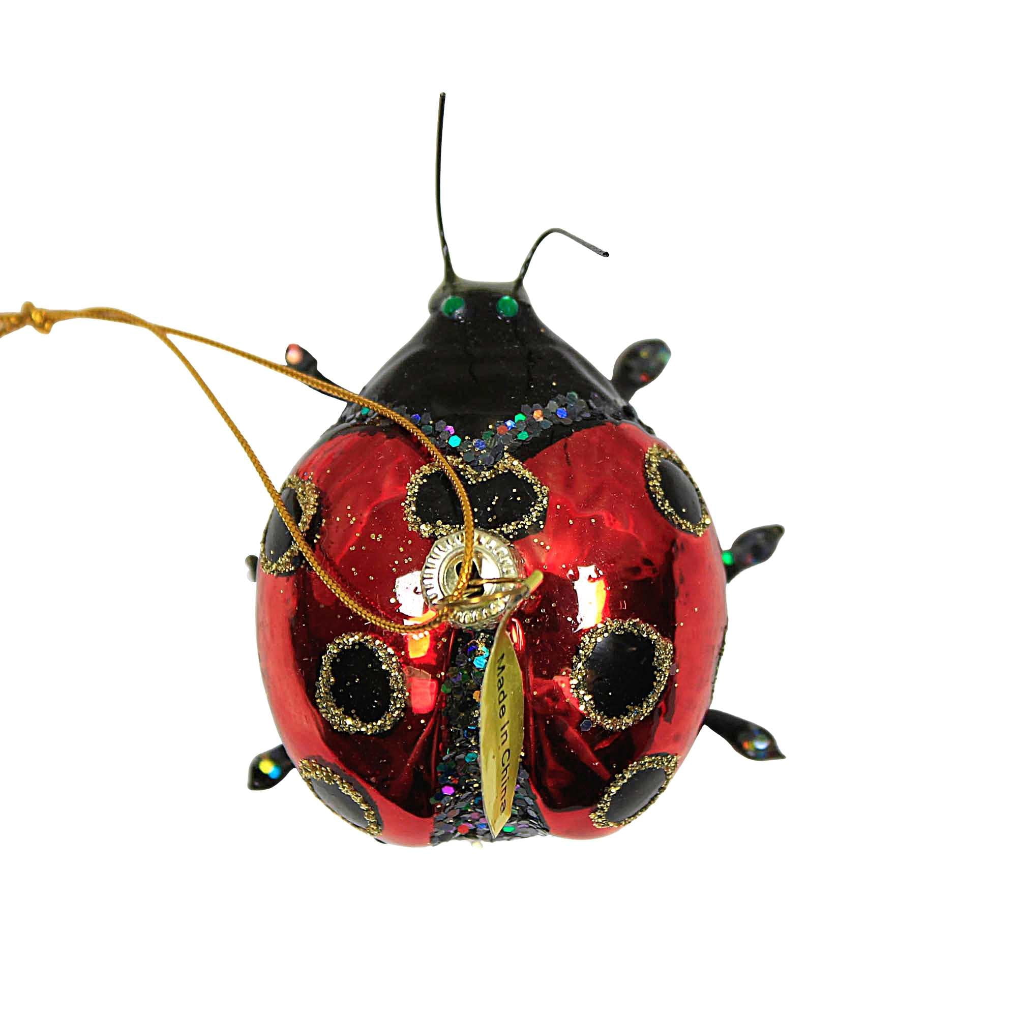 Holiday Ornament Garden Ladybug Glass Ornament Lucky Insect Go2520 Red ...
