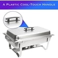 Chafing Dish Buffet Set 8QT Chafer Dish, Stainless Steel, Silver ...