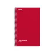 Staples Premium 1-Subject Notebook 3.5" x 5.5" College Ruled 200 Sheets ...