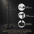 17 Inch Oil Rubbed Bronze Stand Towel Bar Hanger Hand Bathroom Vanity ...