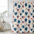 60x72 Inch Shower Curtains for Bathroom, Independence Day Fabric Bath ...