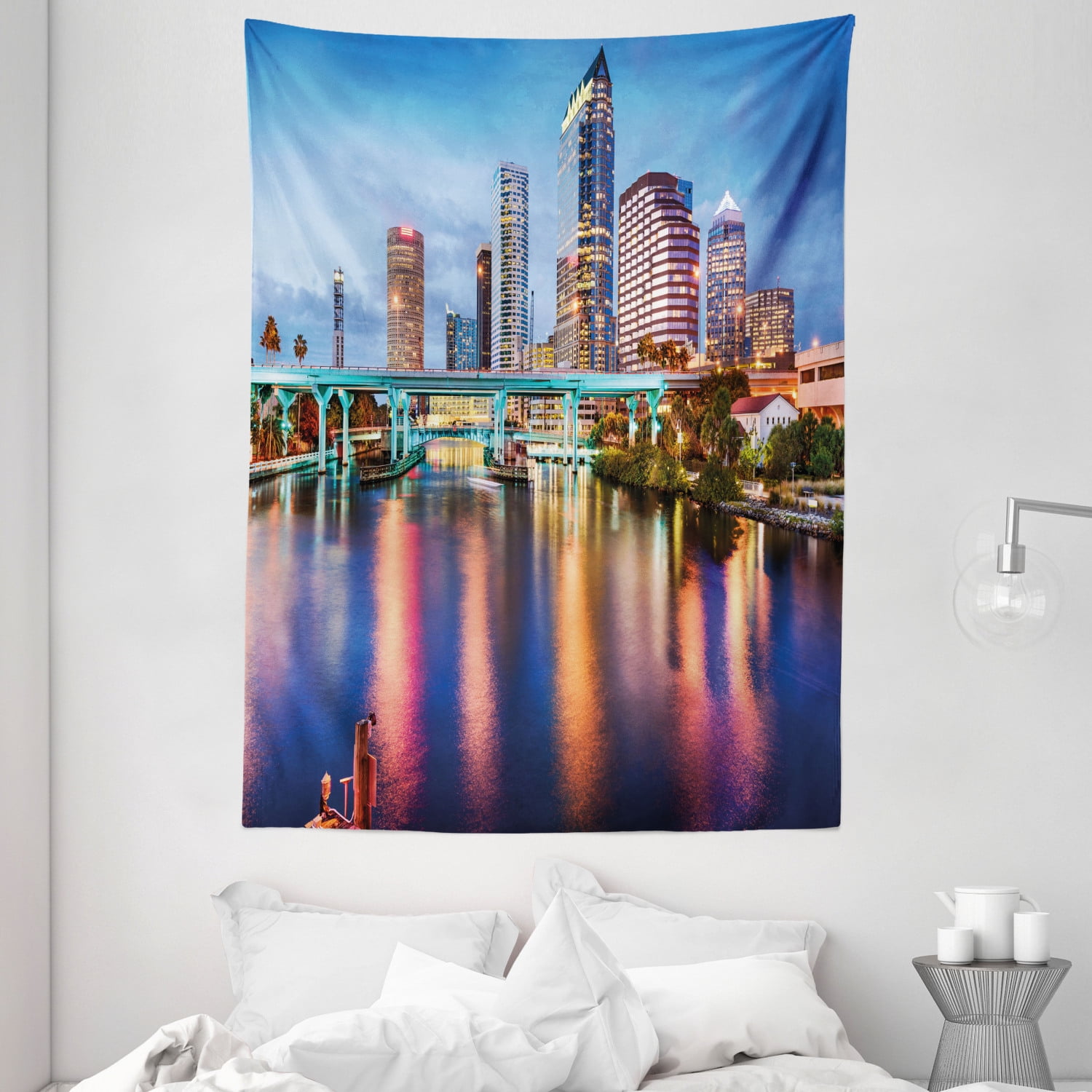 City Tapestry, Hillsborough River Tampa Florida USA Downtown Idyllic ...