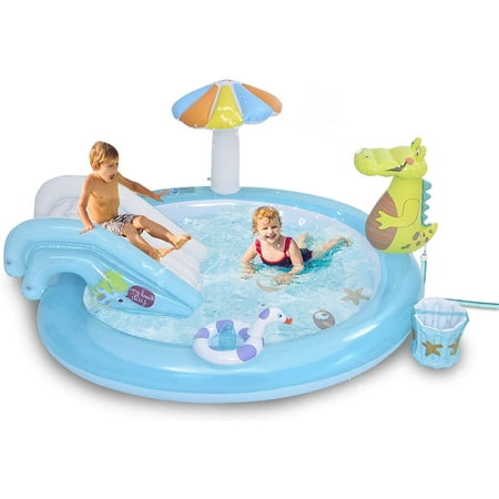 Inflatable Swimming Pool, Inflatable Water Play C ter Kids Water Fun ...