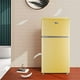 WANAI 3.2.Cu ft Two Door Mini Fridge with Freezer, A retro look,(yellow ...