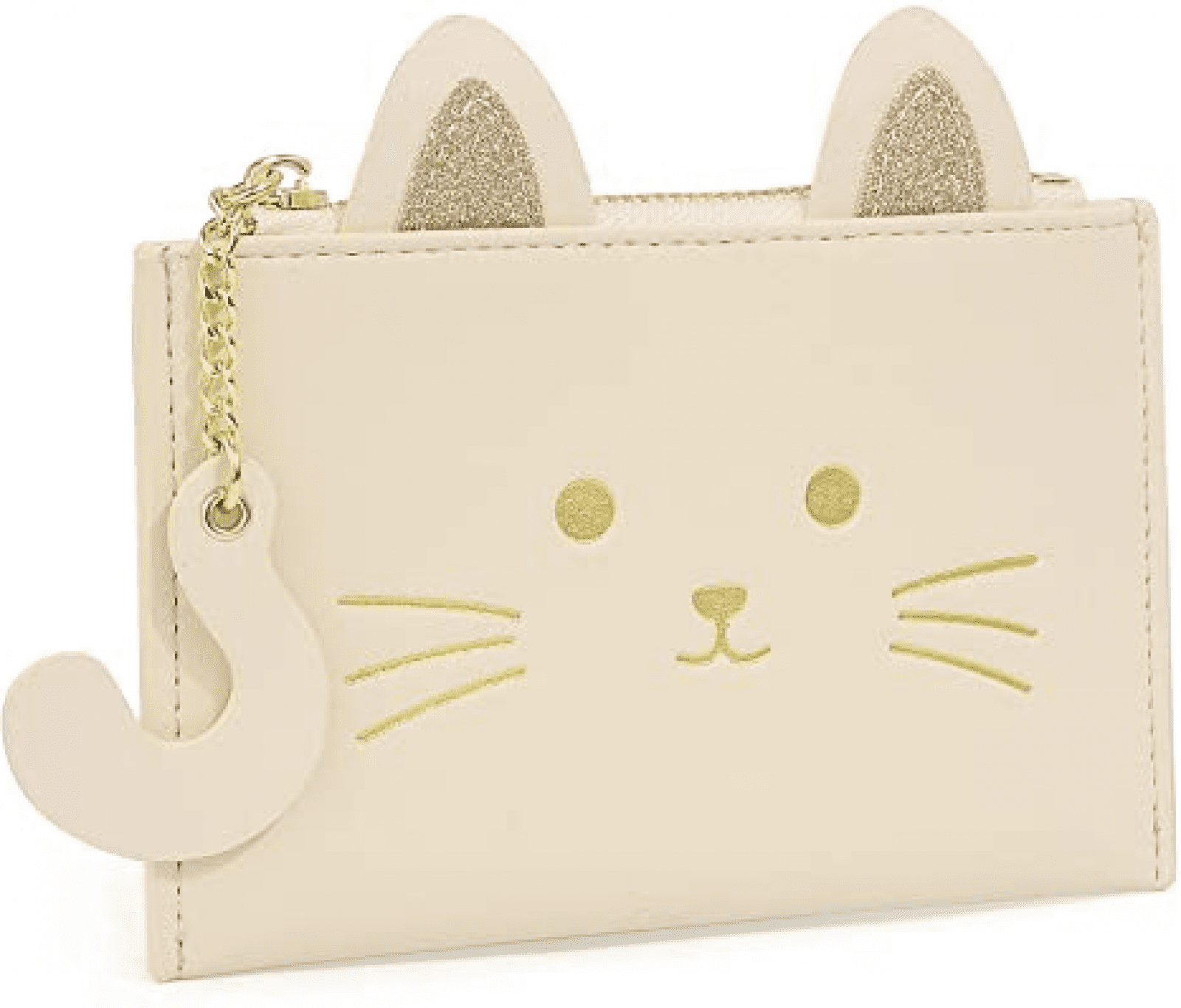 AVEKI Kawaii Wallet for Girls Cute Cat Slim Card Holder Organizer Vegan ...