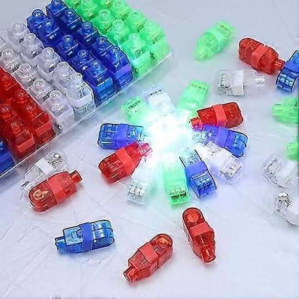 Luces LED para dedos, 40 unidades, anillos brillantes para dedos ...