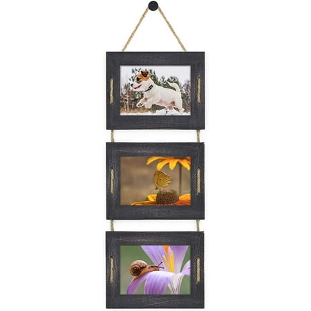 Hersh 5x7 Hanging Picture Frames Collage Wall Decor, 3-Opening Photo ...
