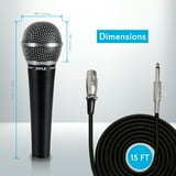 Pyle PDMIC58 Handheld Dynamic Microphone, Black, 15' Cable ...