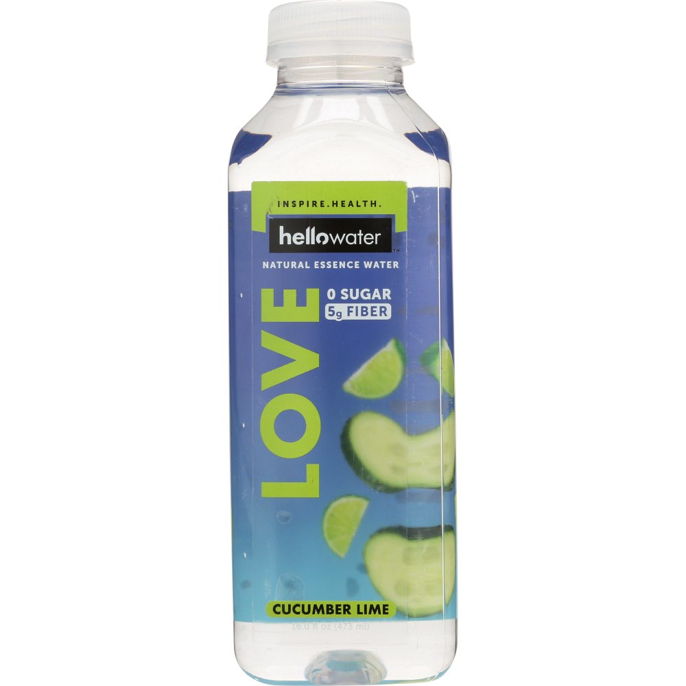 Hellowater: Love, Cucumber Lime Water, 16 Oz - Walmart.com - Walmart.com