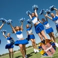 Cheerleading Poms 22 Pack, Handheld Cheerleading Pompoms for Basketball ...