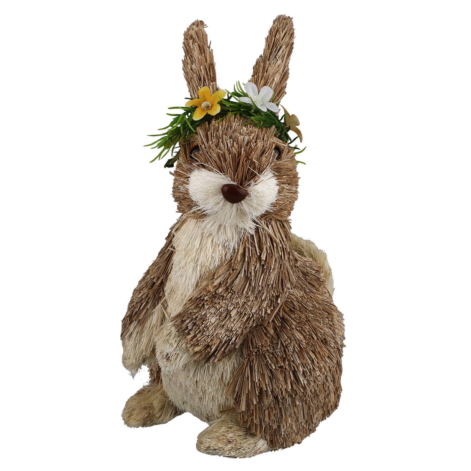 Rabbit Ornaments Bunny Simulation Straw Photoshoot Supplies Brown ...