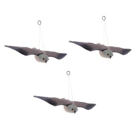 3x Realistic Flying Bird Decoy Crow Scarecrow Garden Hunting Scarer ...