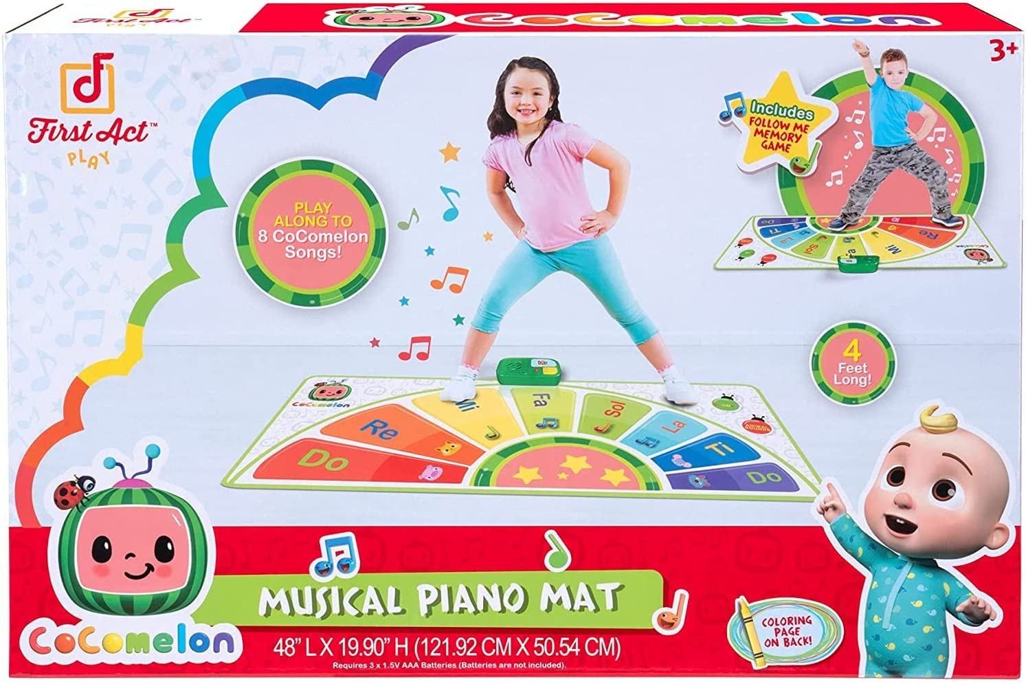 CoComelon Step-to-Play Musical Electronic Floor Keyboard Mat - Plays ...