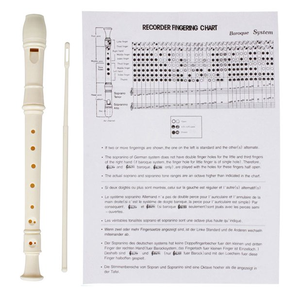 8 Holes Plastic Recorder Flute Woodwind Instrument Colorful With ...