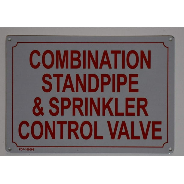 Combination Standpipe & Sprinkler Control Valve Sign (Aluminium ...