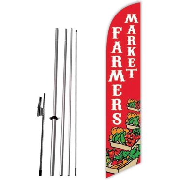 Bingo Red Super Novo Feather Flag - Complete with 15ft Pole Set and ...