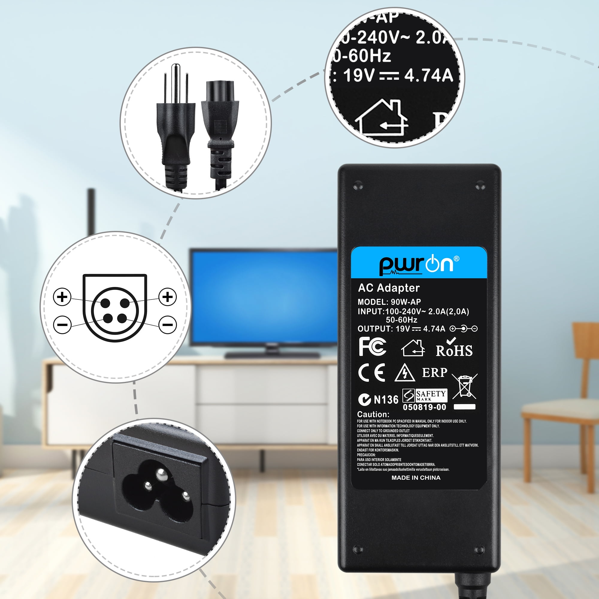 Buy PwrON Compatible AC/DC Adapter Replacement for Getac A790 X500 ...