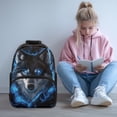 Aplkyhs Purple Galaxy Wolf School Backpack for Boys Girls Ages 6-18 ...