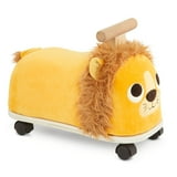 Battat Rollin' Lion Animal Ride-On Toy with Wooden Handle, Toddler and ...