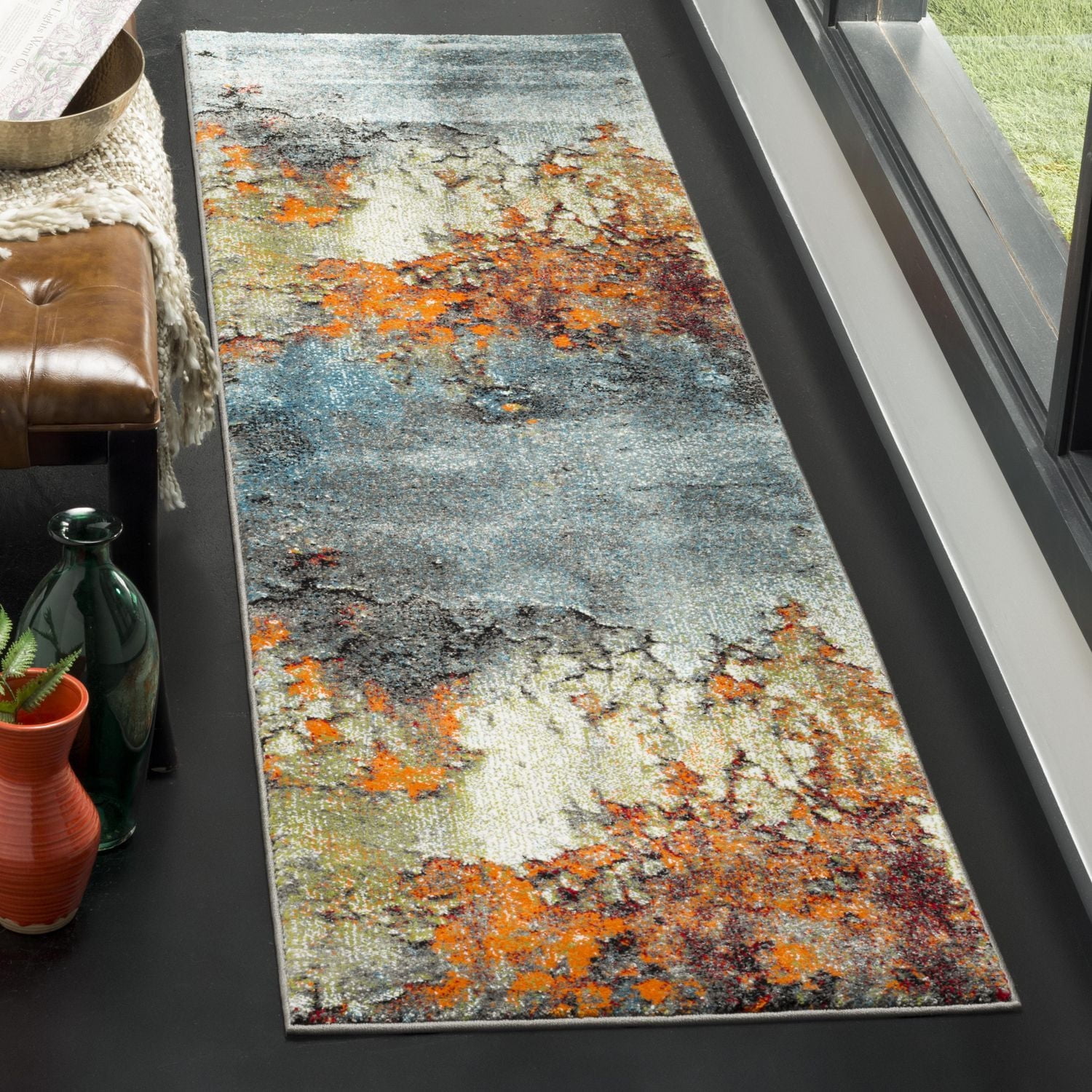 Safavieh Glacier Nazca Abstract Area Rug 23 X 12 Runner