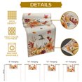 Autumn Harvest Table Runner, Fall White Orange Pumpkin Flowers Rustic ...