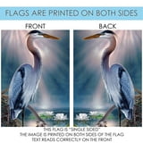 Toland Home Garden Heron In Solitude Birds Bird Flag Double Sided 12x18 ...